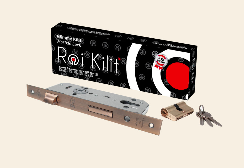 Roi Kilit Wooden Door Mortise lock Copper - شركة الآمال الراقية للتجارة
